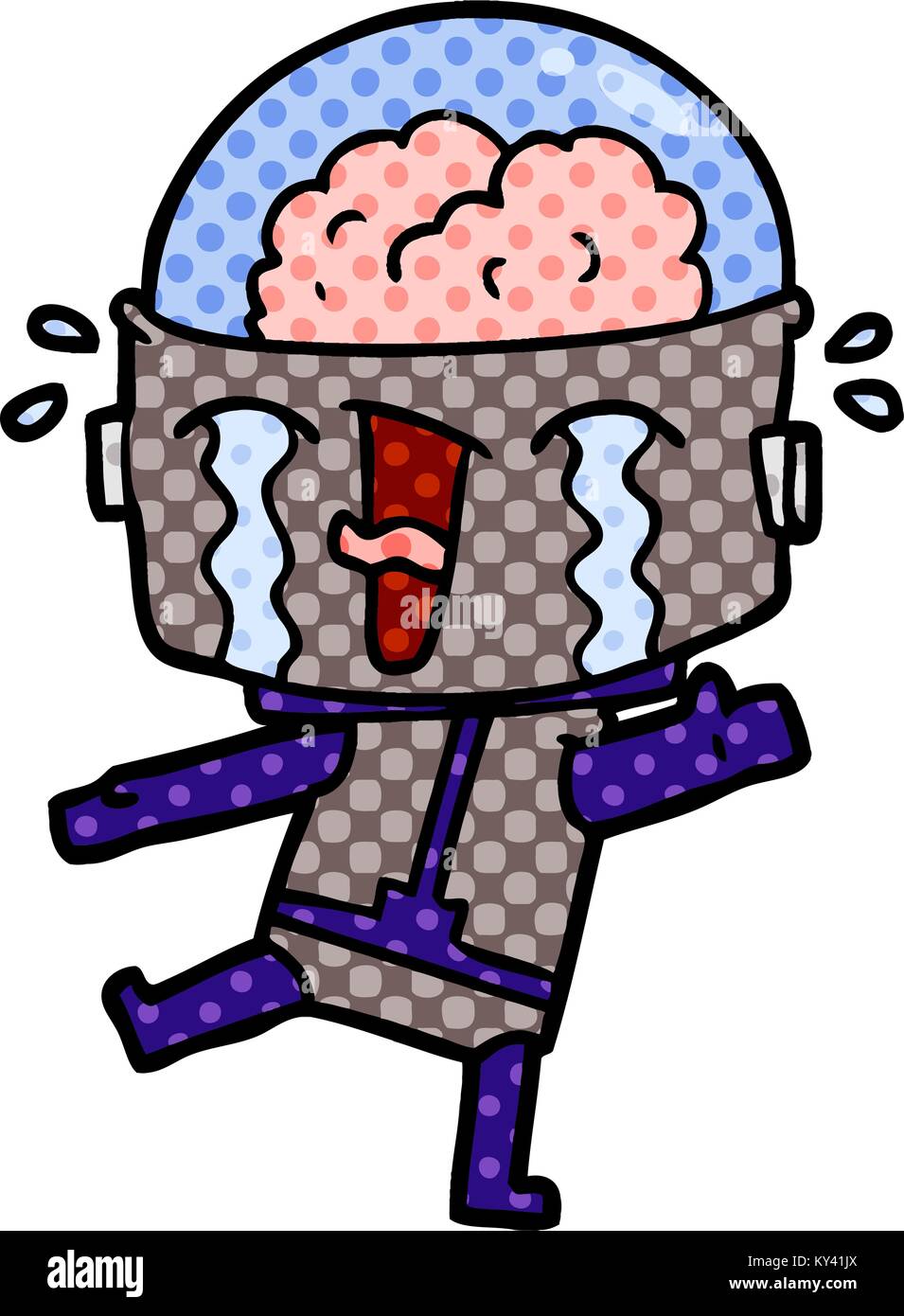 cartoon crying robot Stock Vector Image & Art - Alamy