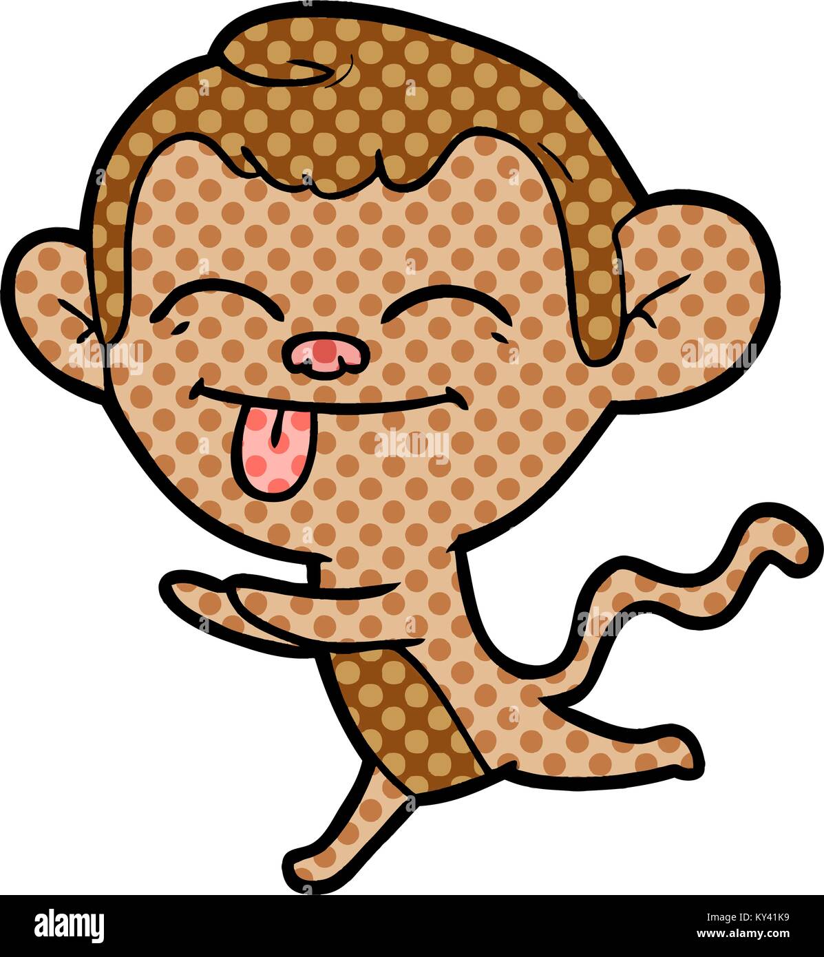 funny cartoon monkey running Stock Vector Image & Art - Alamy