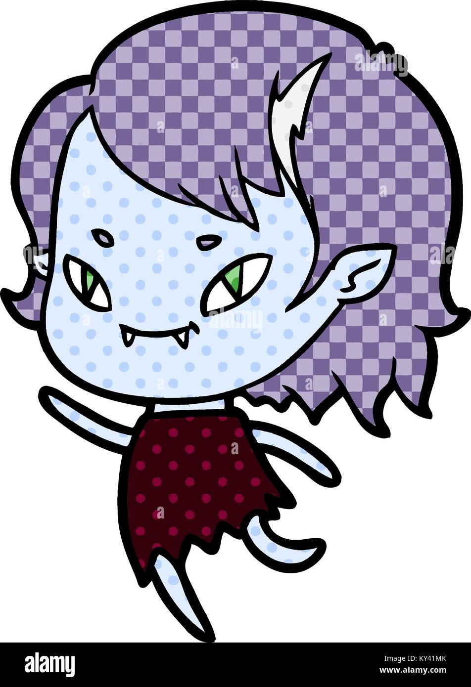 cartoon friendly vampire girl running Stock Vector Image & Art - Alamy