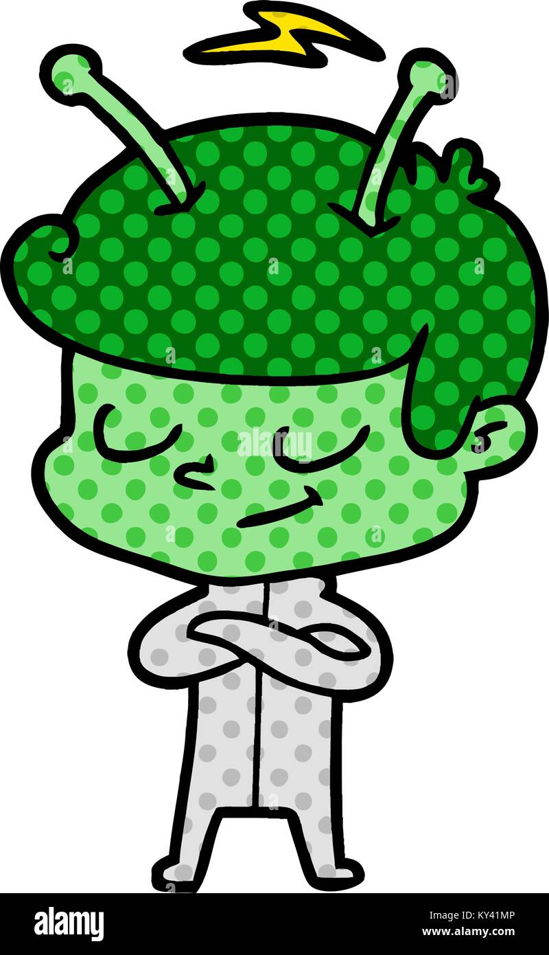 friendly cartoon spaceman Stock Vector Image & Art - Alamy