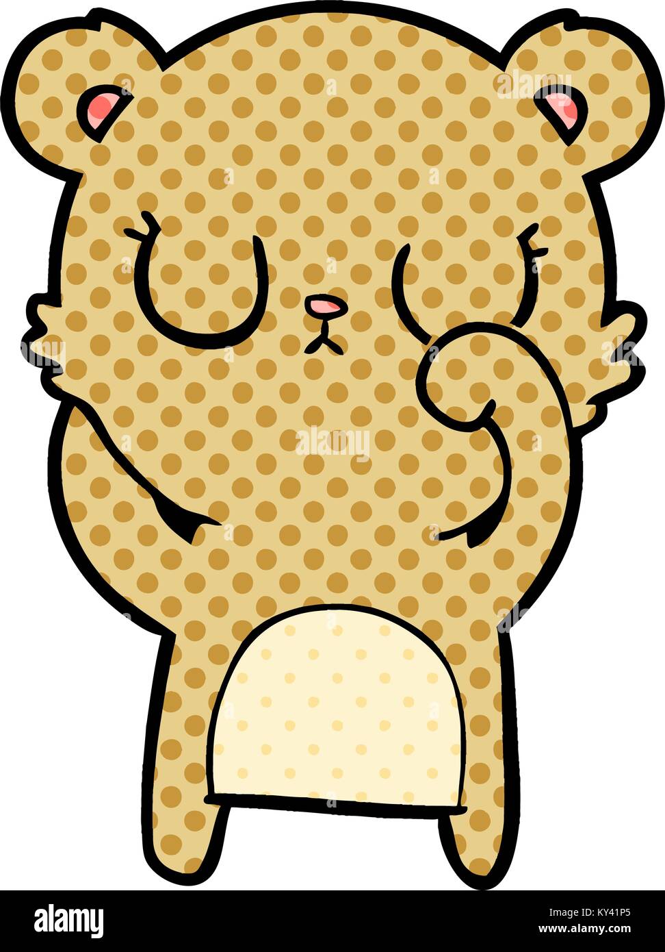 peaceful cartoon bear Stock Vector Image & Art - Alamy