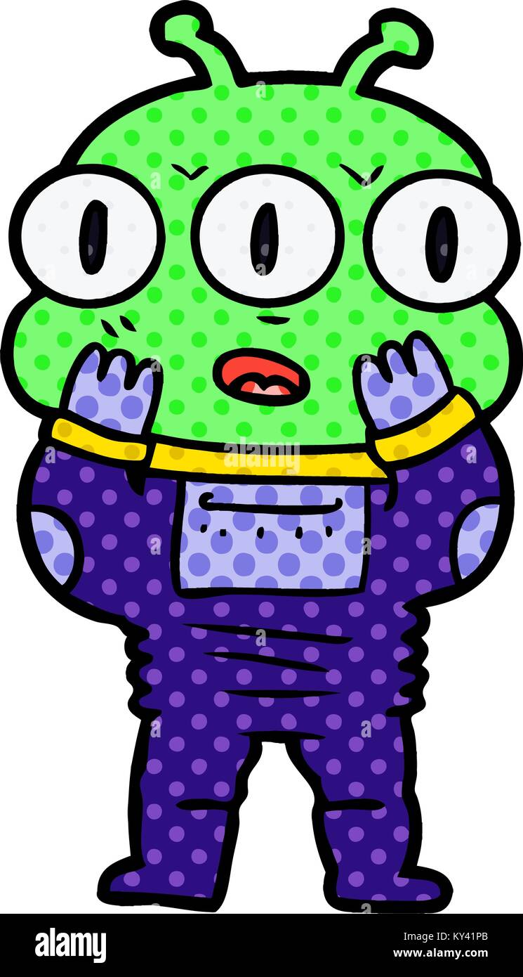 surprised three eyed alien Stock Vector Image & Art - Alamy