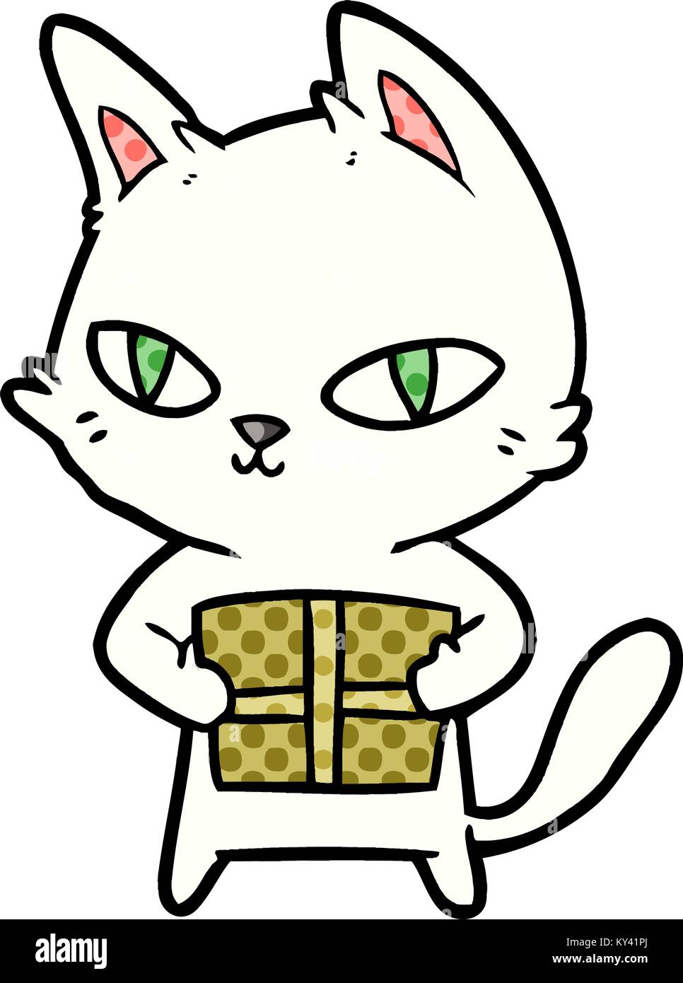 cartoon cat holding parcel Stock Vector Image & Art - Alamy