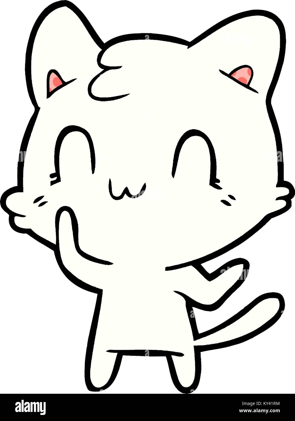 cartoon happy cat Stock Vector Image & Art - Alamy