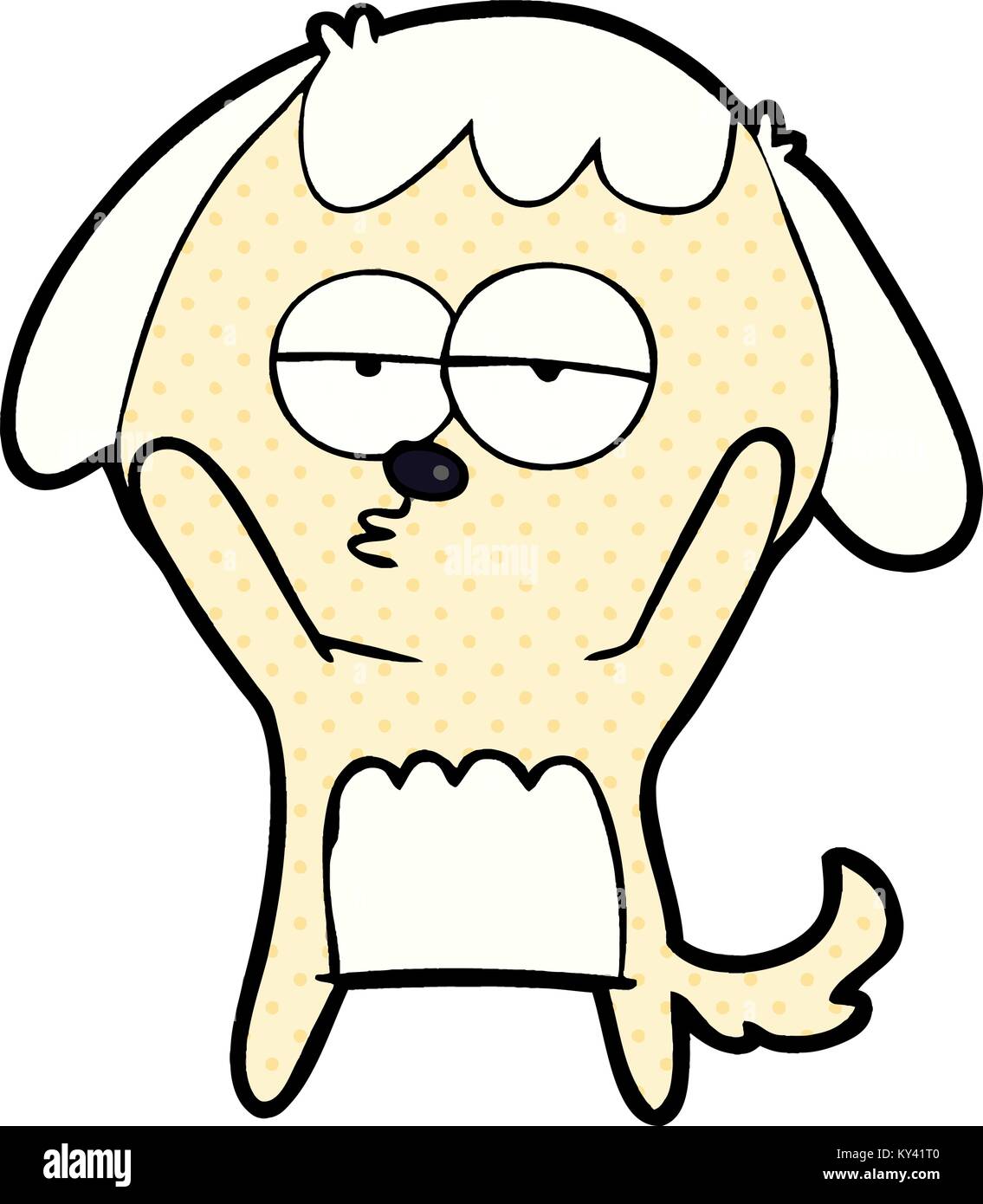 cartoon bored dog Stock Vector Image & Art - Alamy