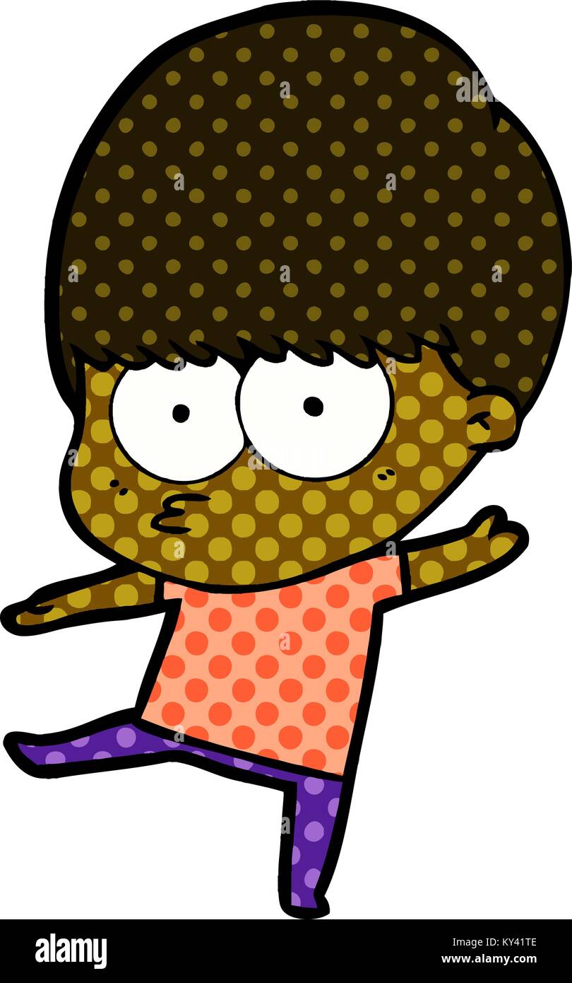 nervous cartoon boy dancing Stock Vector Image & Art - Alamy