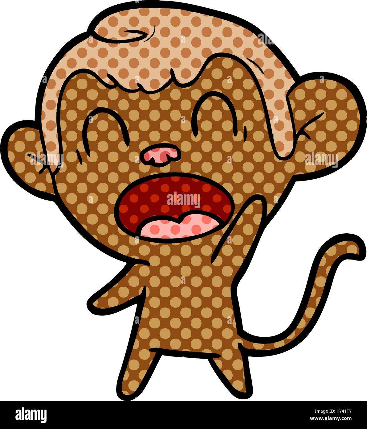 shouting cartoon monkey Stock Vector Image & Art - Alamy