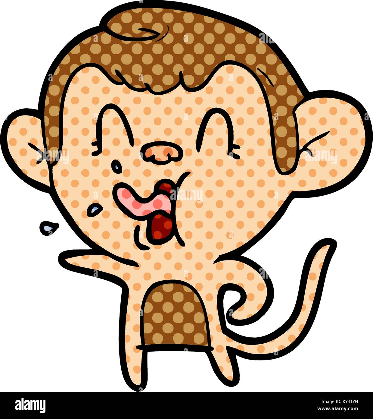 crazy cartoon monkey Stock Vector Image & Art - Alamy