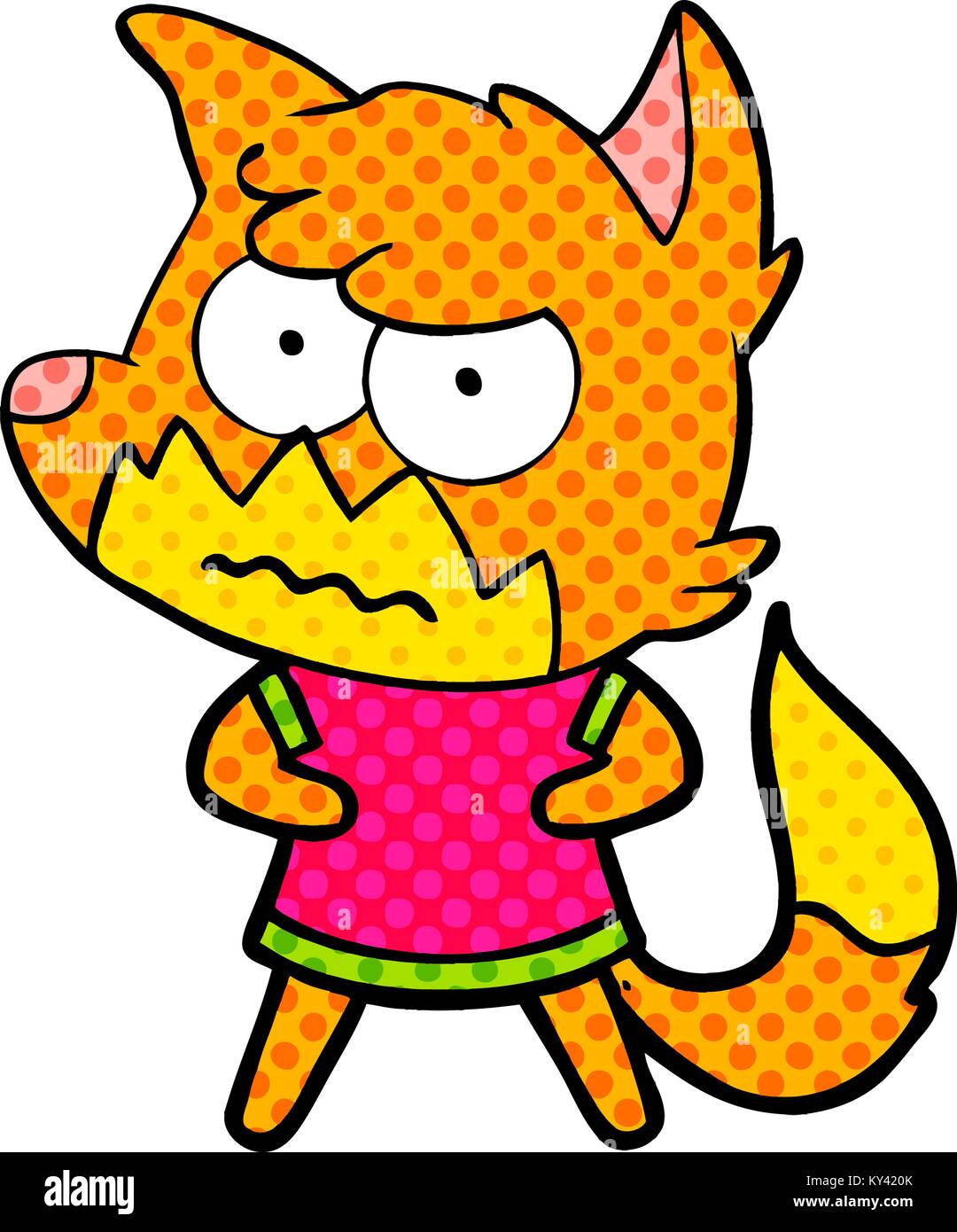 cartoon annoyed fox Stock Vector Image & Art - Alamy