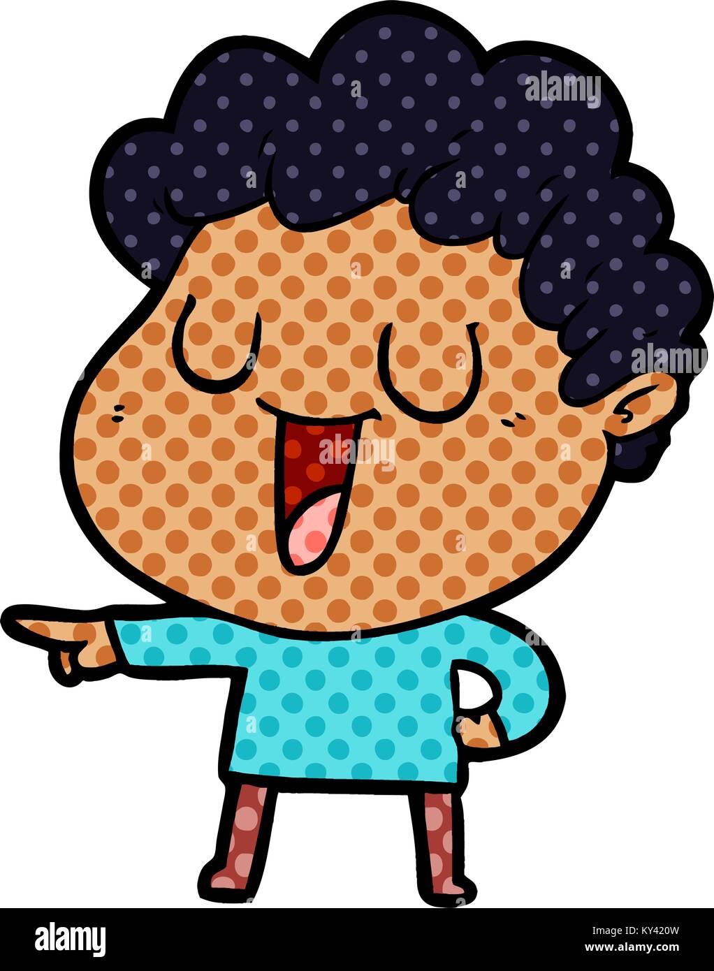 laughing cartoon man pointing Stock Vector Image & Art - Alamy