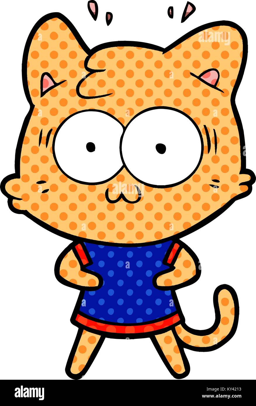 cartoon surprised cat Stock Vector Image & Art - Alamy