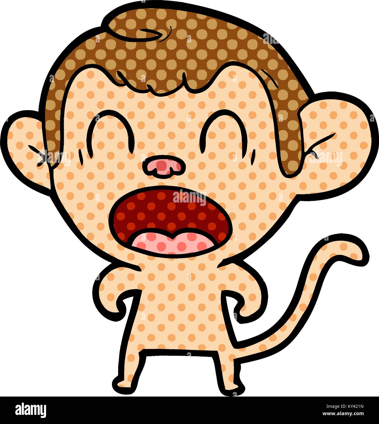 shouting cartoon monkey Stock Vector Image & Art - Alamy