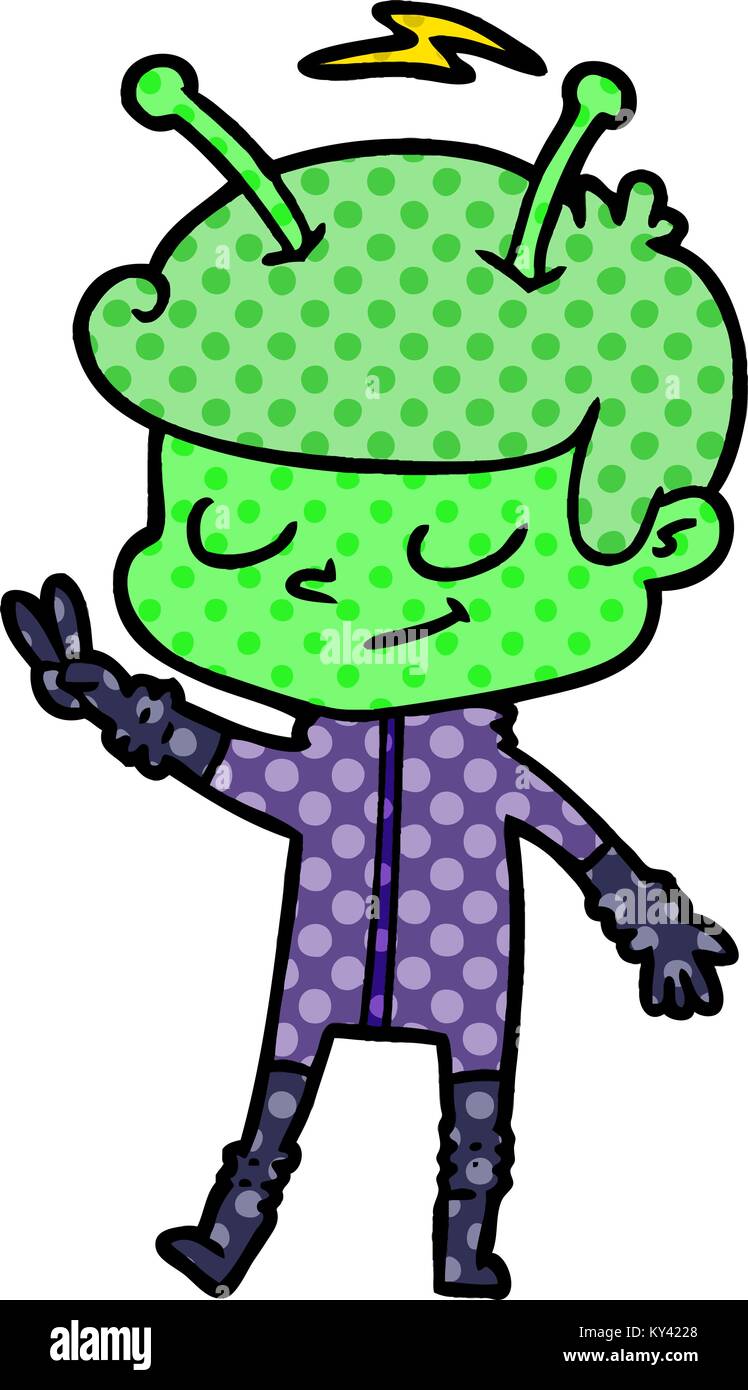 friendly cartoon spaceman Stock Vector Image & Art - Alamy