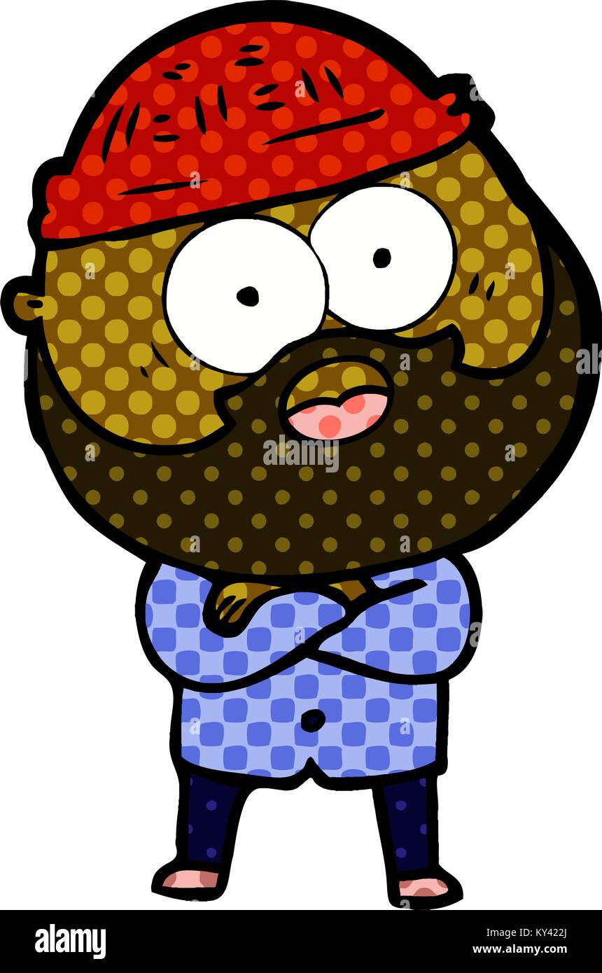 cartoon bearded man Stock Vector Image & Art - Alamy