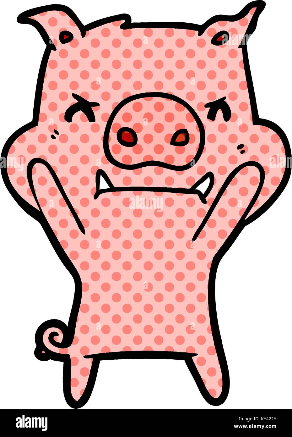 angry cartoon pig Stock Vector Image & Art - Alamy