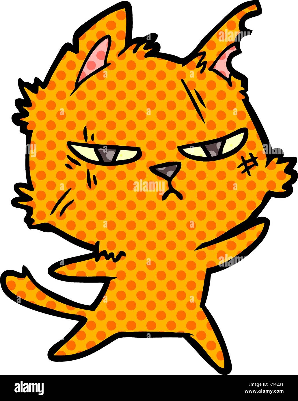 tough cartoon cat Stock Vector Image & Art - Alamy