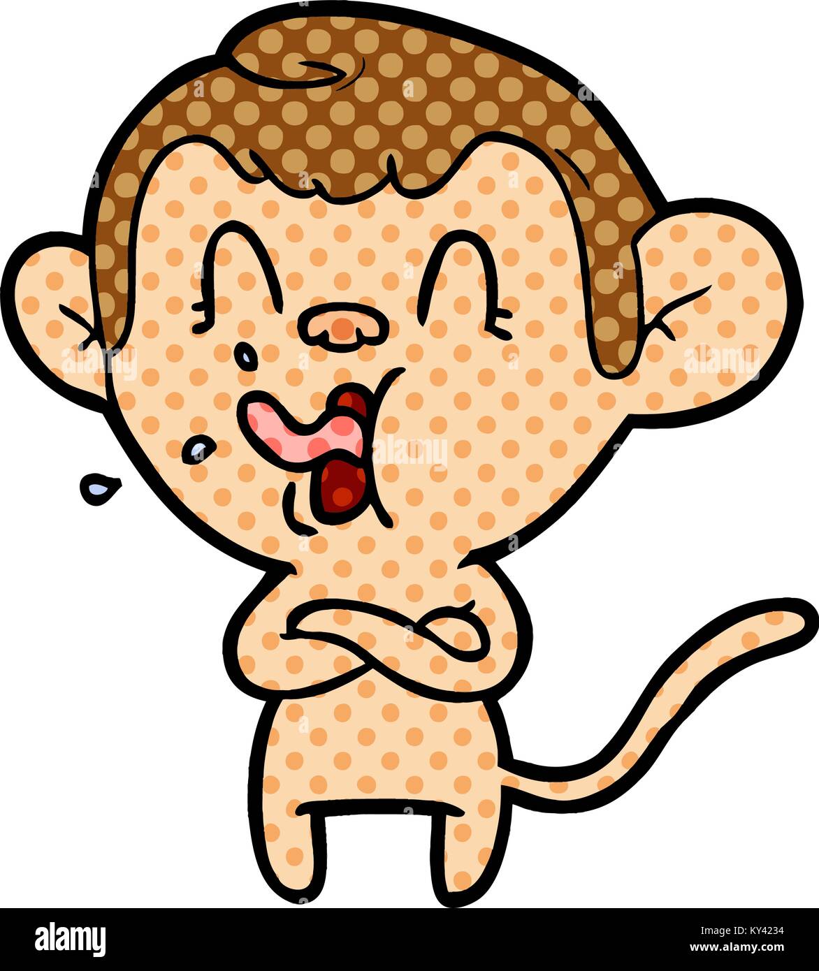 crazy cartoon monkey Stock Vector Image & Art - Alamy