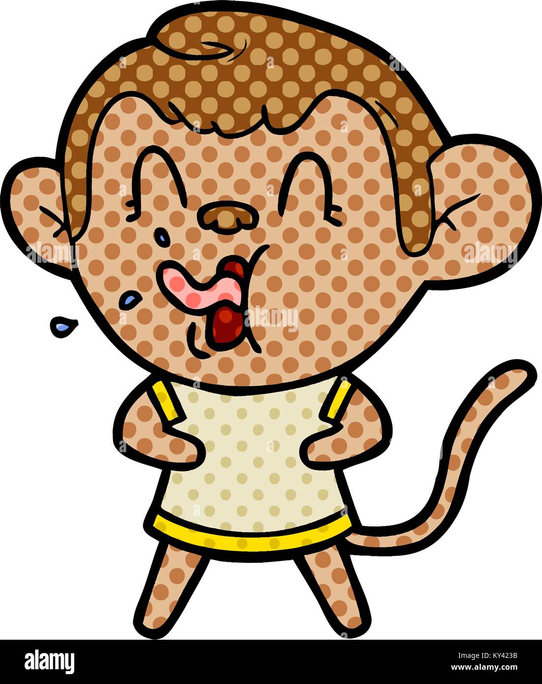 crazy cartoon monkey Stock Vector Image & Art - Alamy