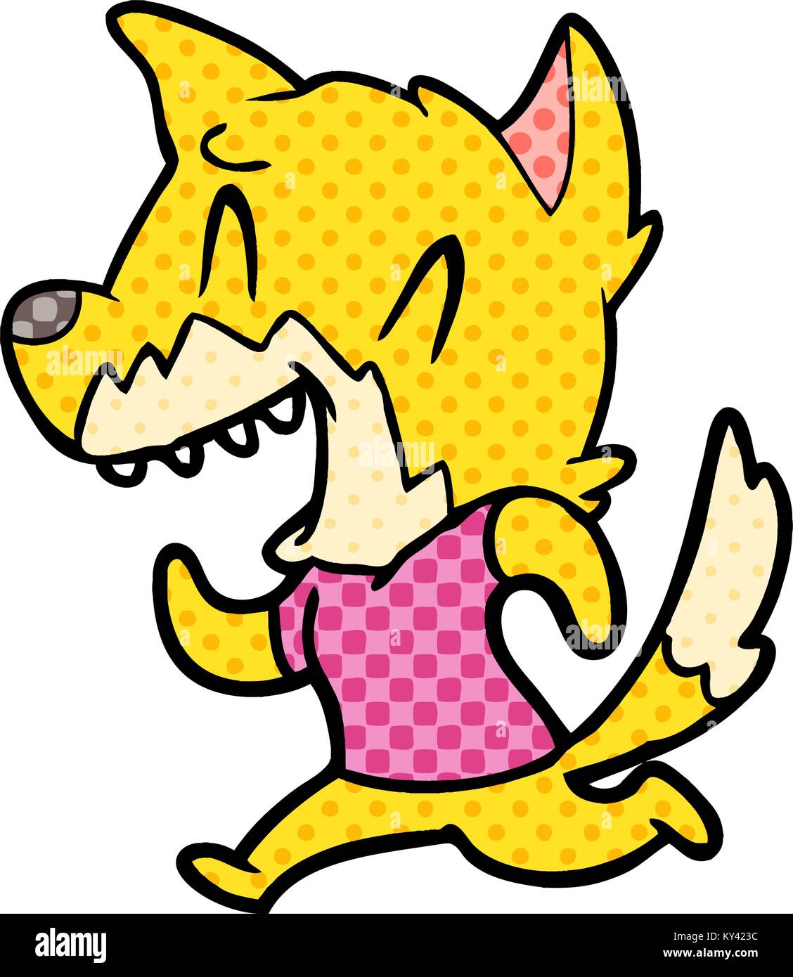 laughing fox running away Stock Vector Image & Art - Alamy