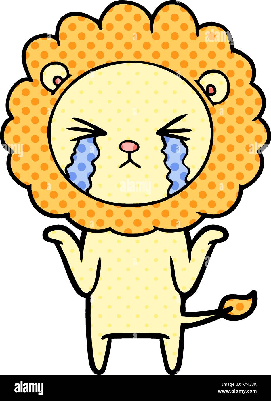 cartoon crying lion Stock Vector Image & Art - Alamy