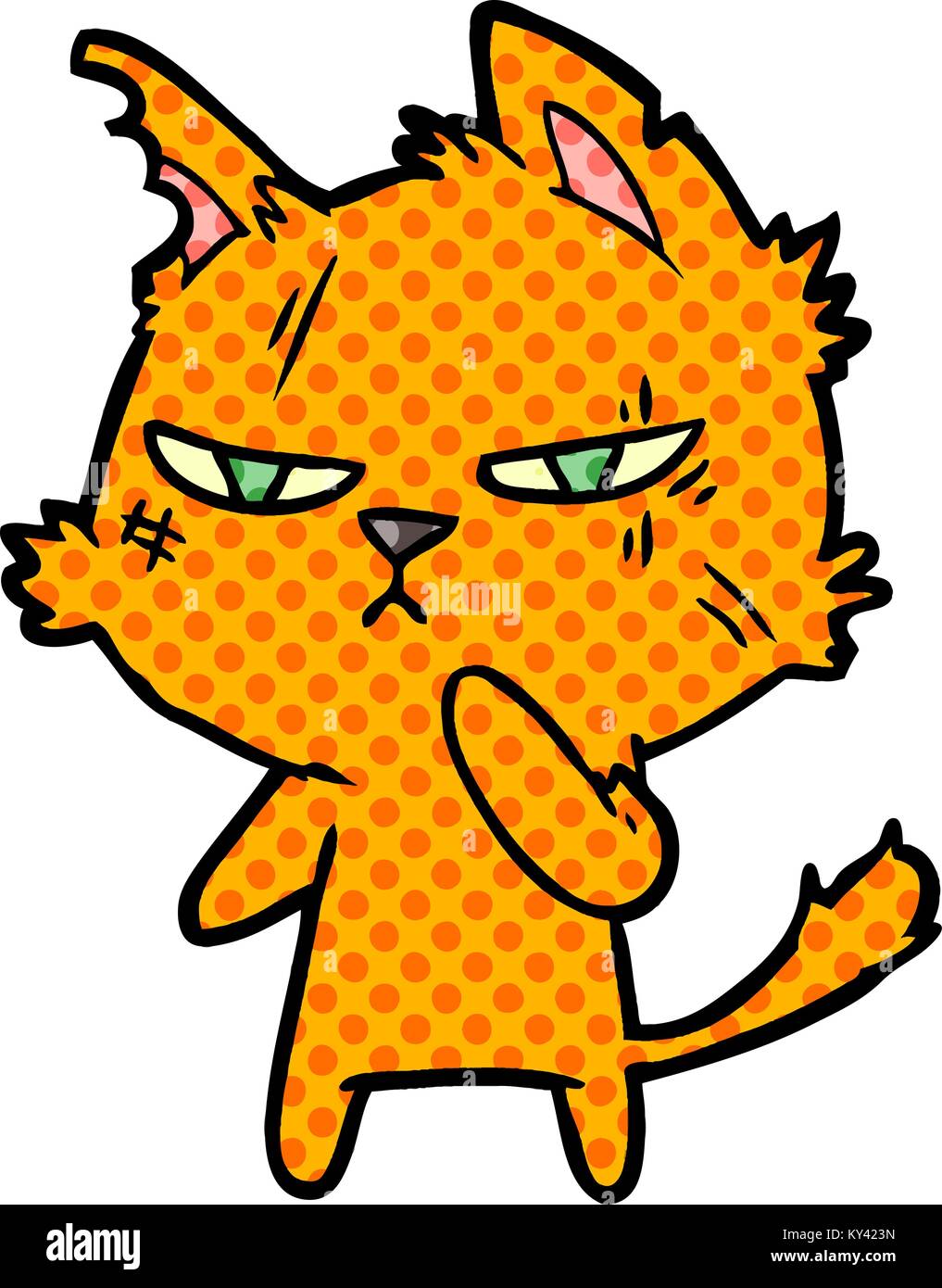 tough cartoon cat Stock Vector Image & Art - Alamy