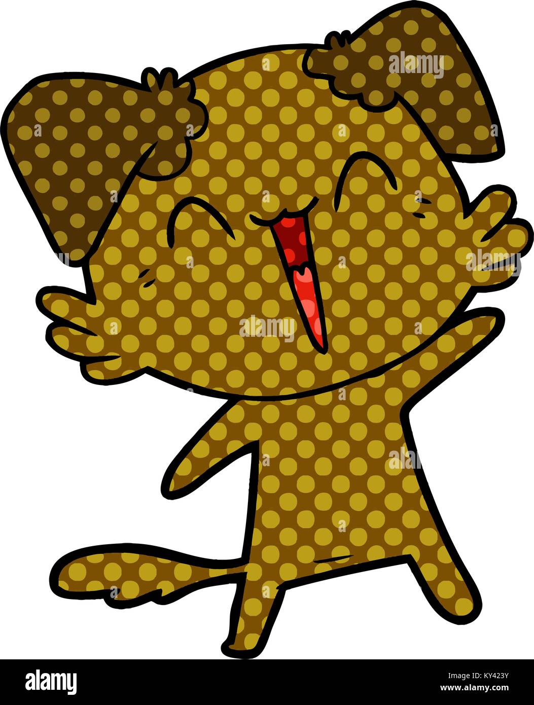 happy little dog cartoon Stock Vector Image & Art - Alamy