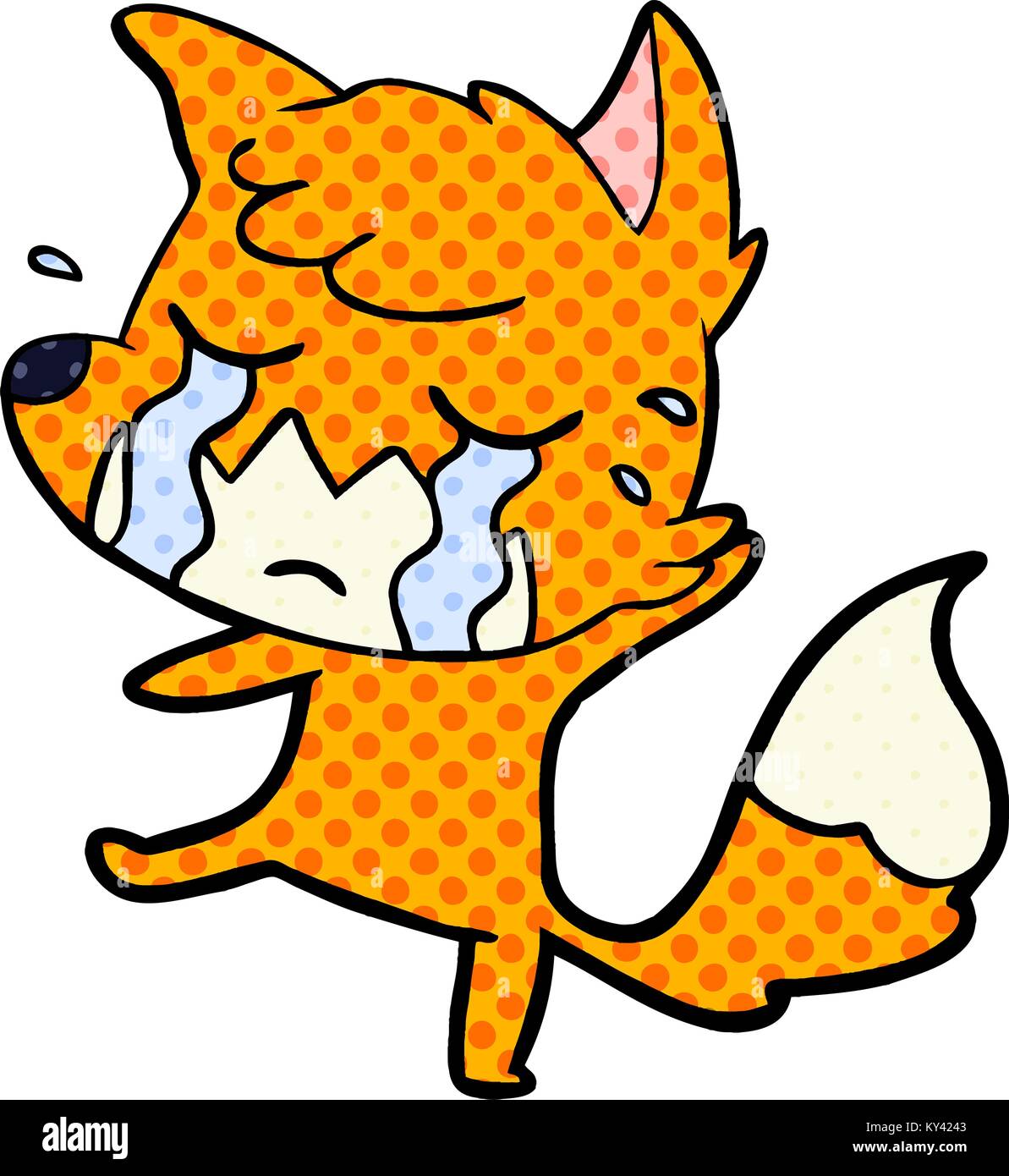 crying fox cartoon Stock Vector Image & Art - Alamy