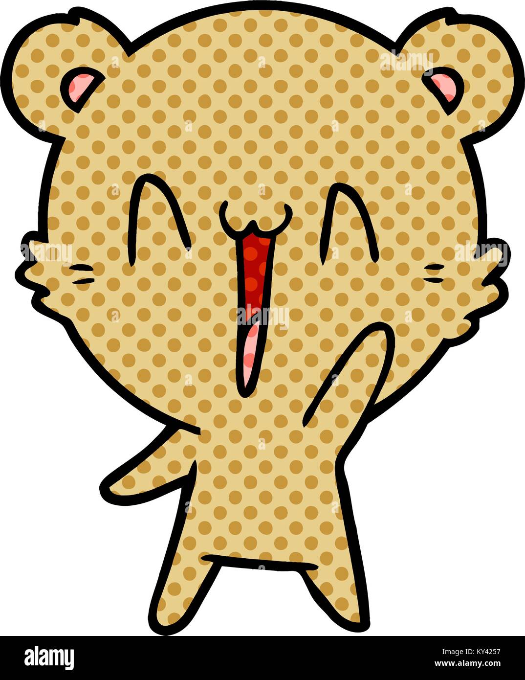 happy bear cartoon Stock Vector Image & Art - Alamy