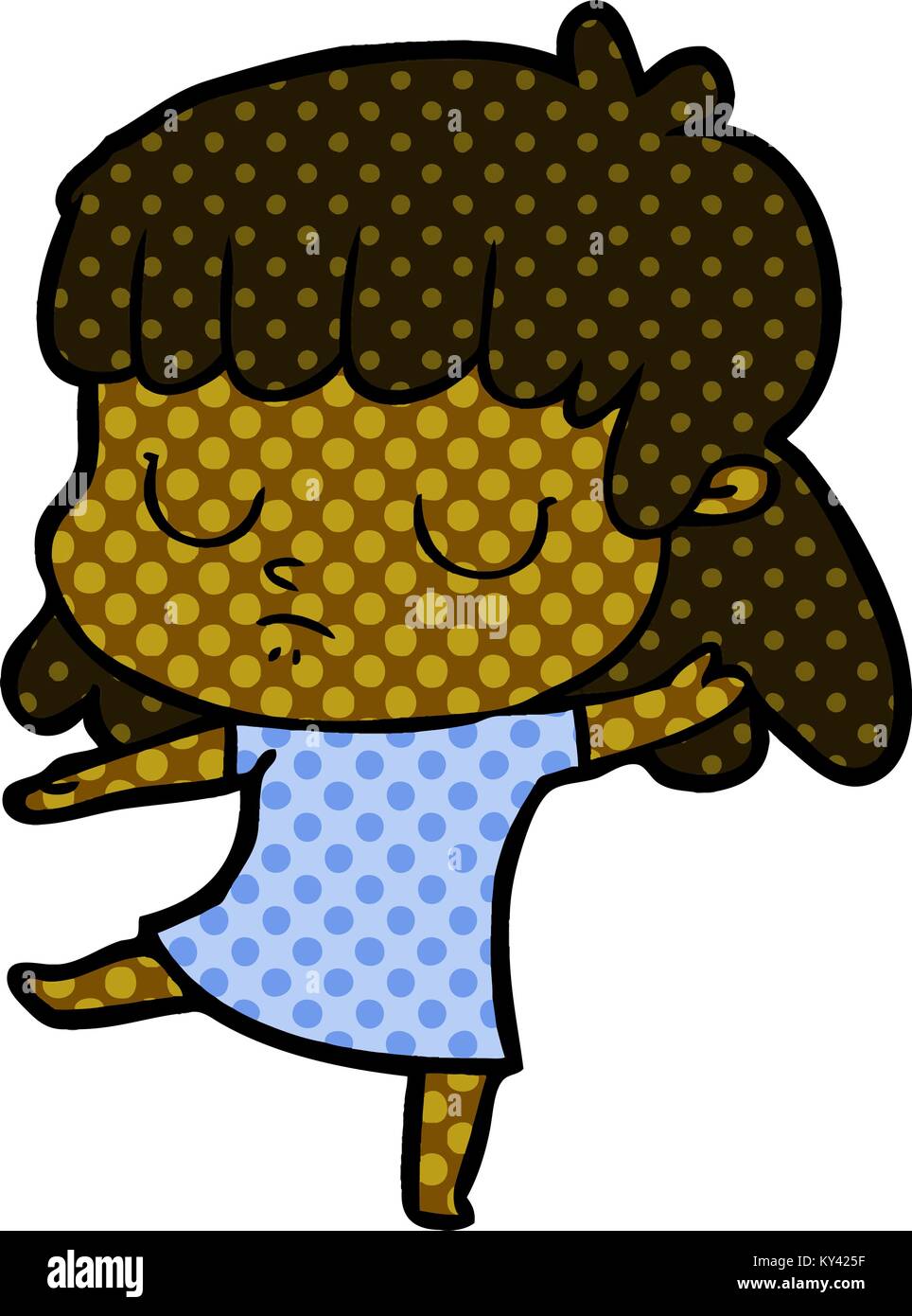 cartoon indifferent woman dancing Stock Vector Image & Art - Alamy