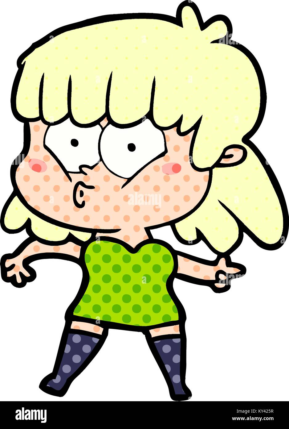 cartoon whistling girl Stock Vector Image & Art - Alamy