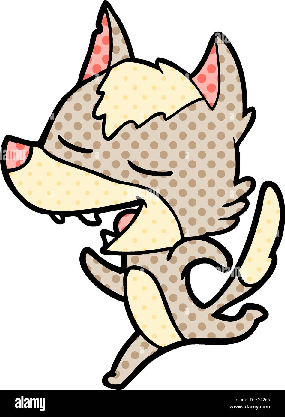 cartoon running wolf laughing Stock Vector Image & Art - Alamy
