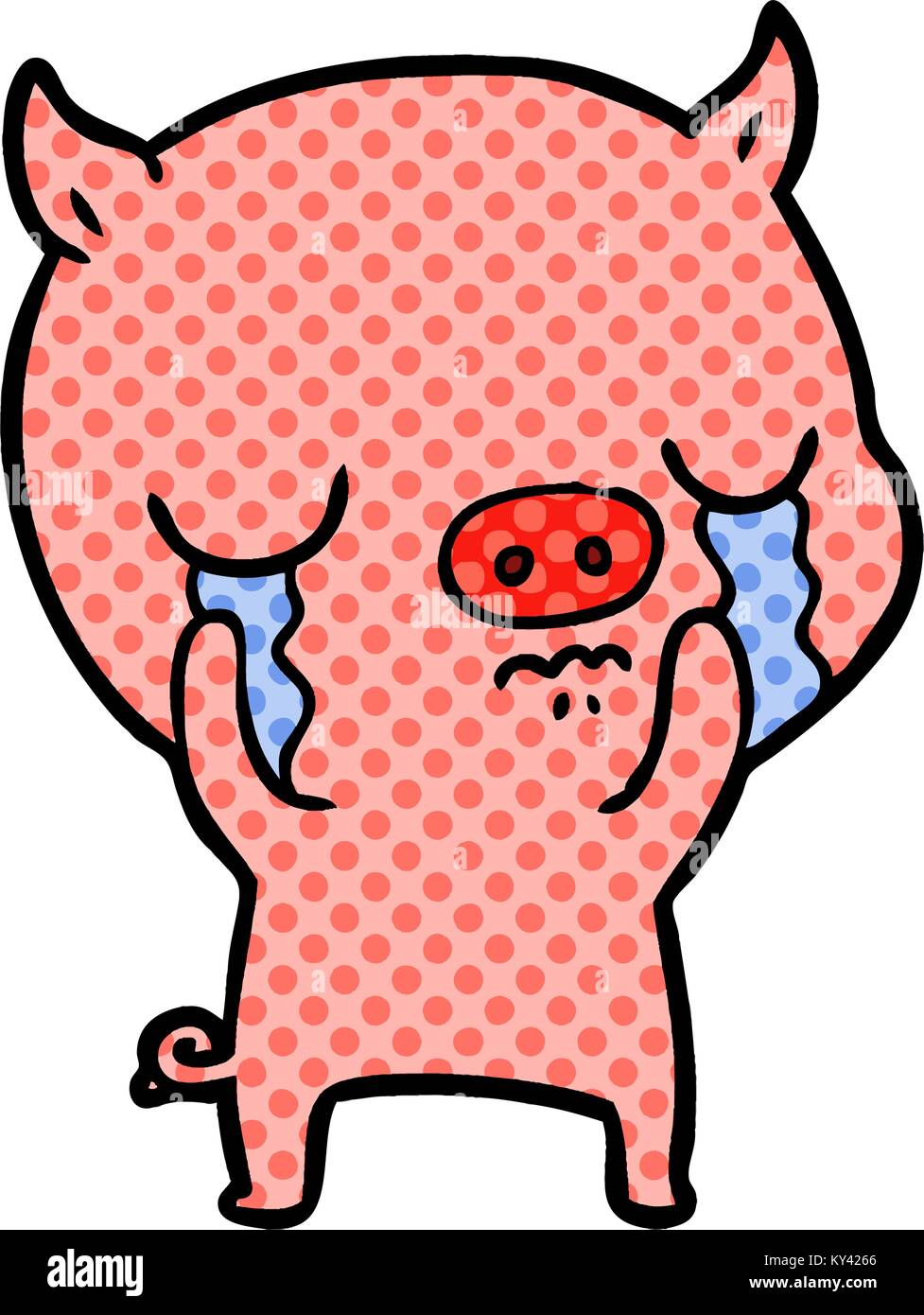 cartoon pig crying Stock Vector Image & Art - Alamy