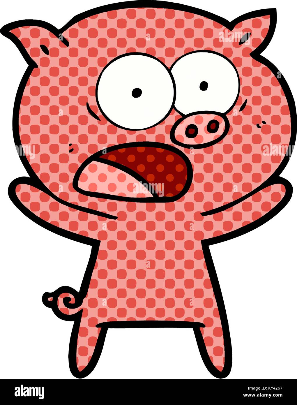 cartoon pig shouting Stock Vector Image & Art - Alamy