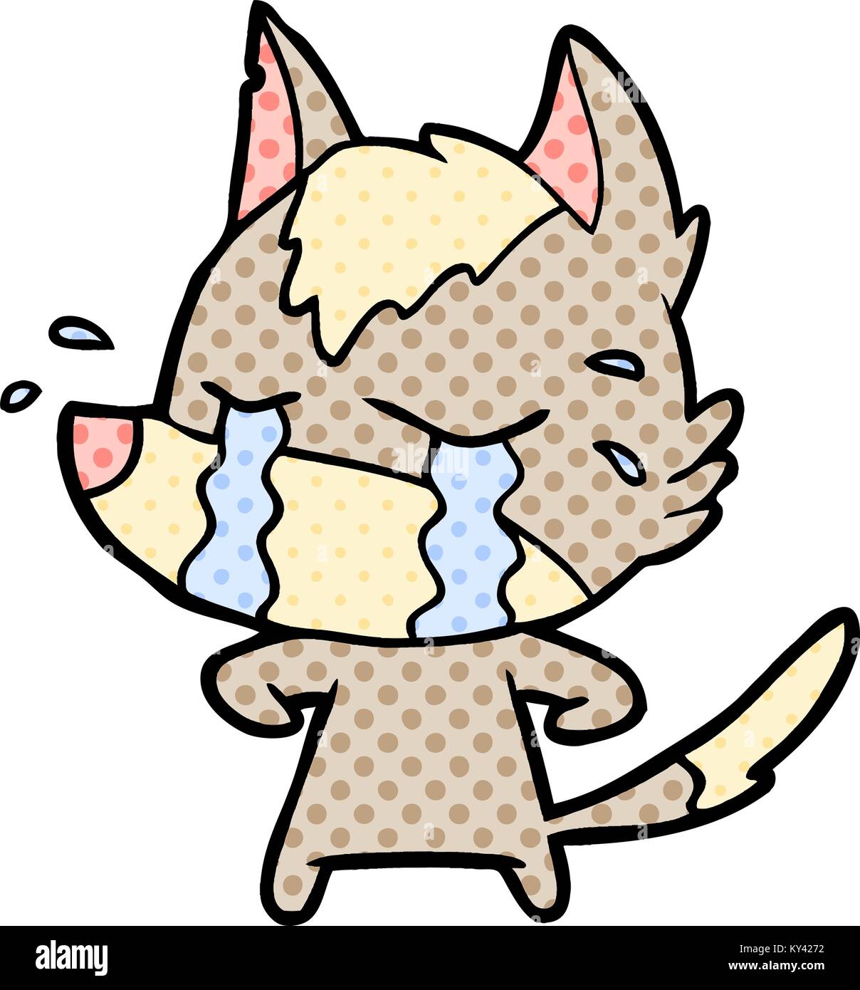 cartoon crying wolf Stock Vector Image & Art - Alamy