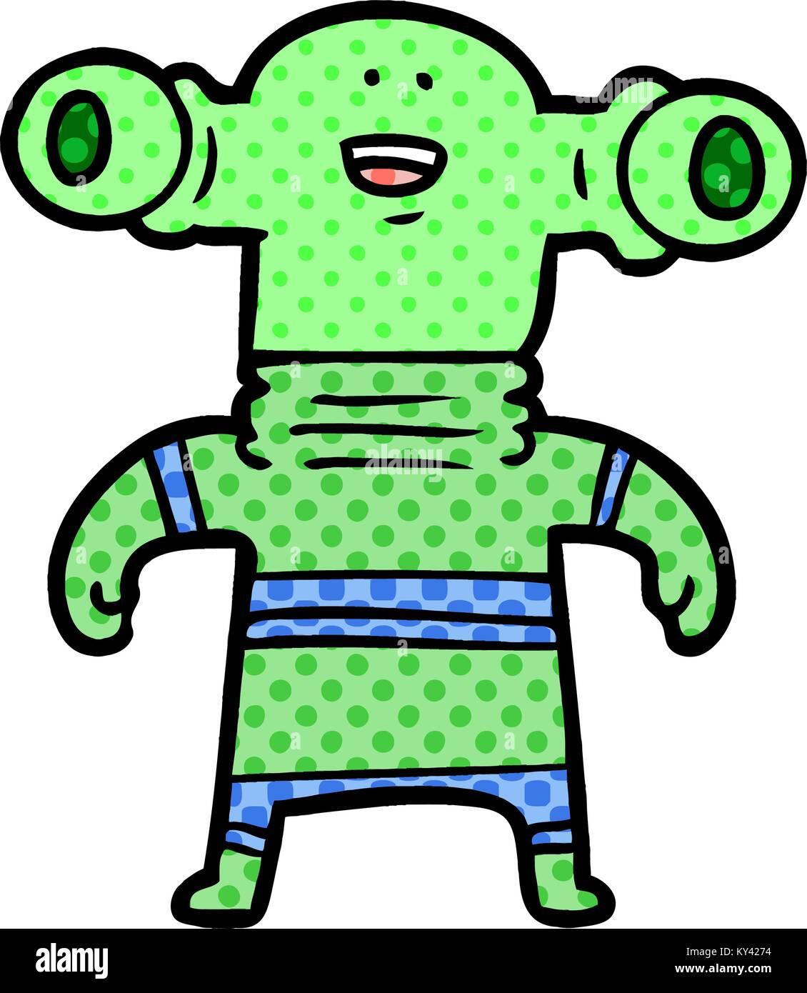friendly cartoon alien Stock Vector Image & Art - Alamy