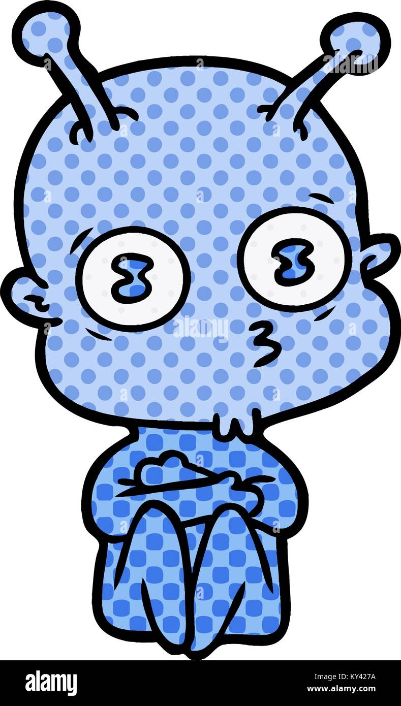 cartoon weird bald spaceman Stock Vector Image & Art - Alamy