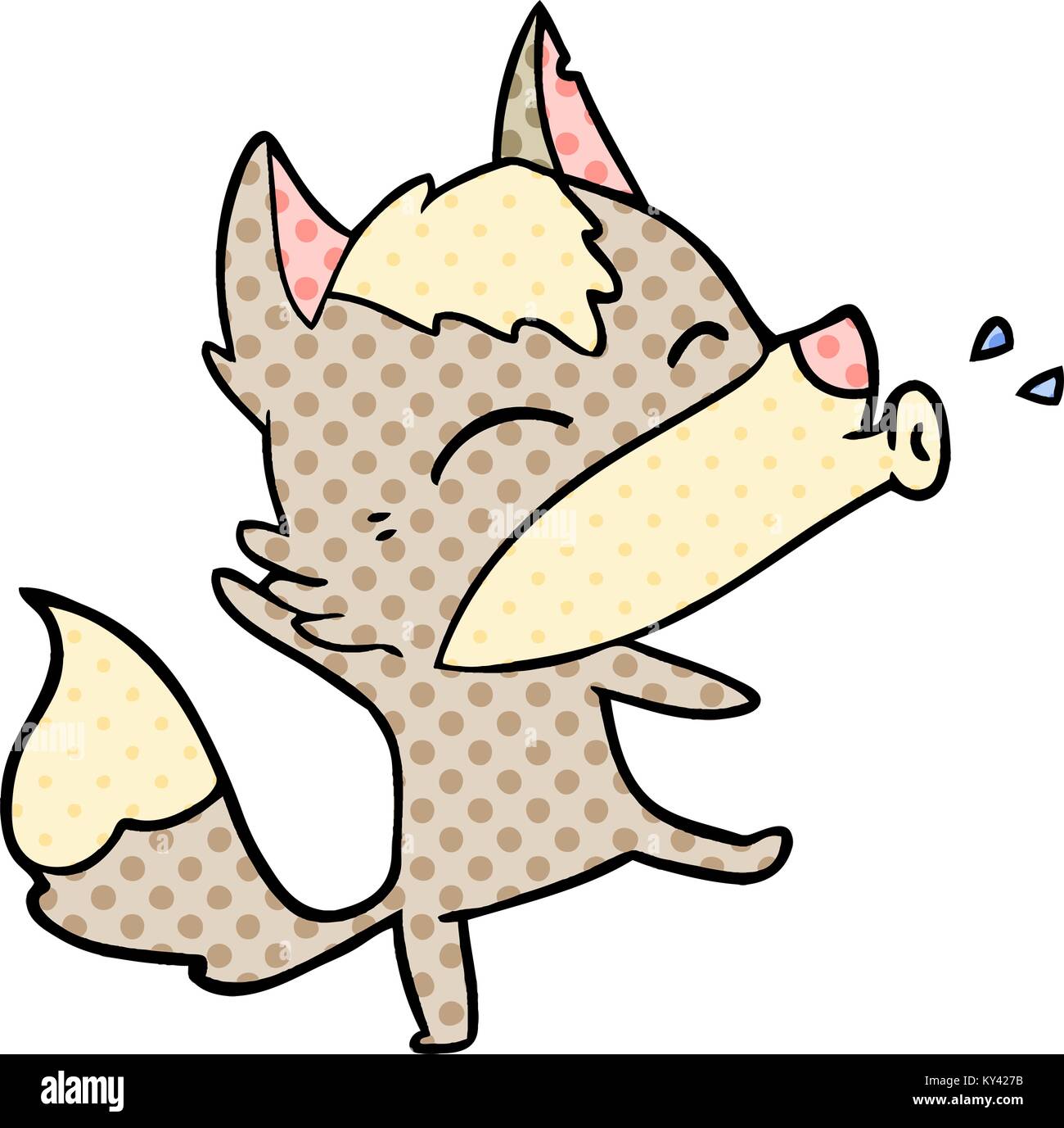 howling wolf cartoon Stock Vector Image & Art - Alamy