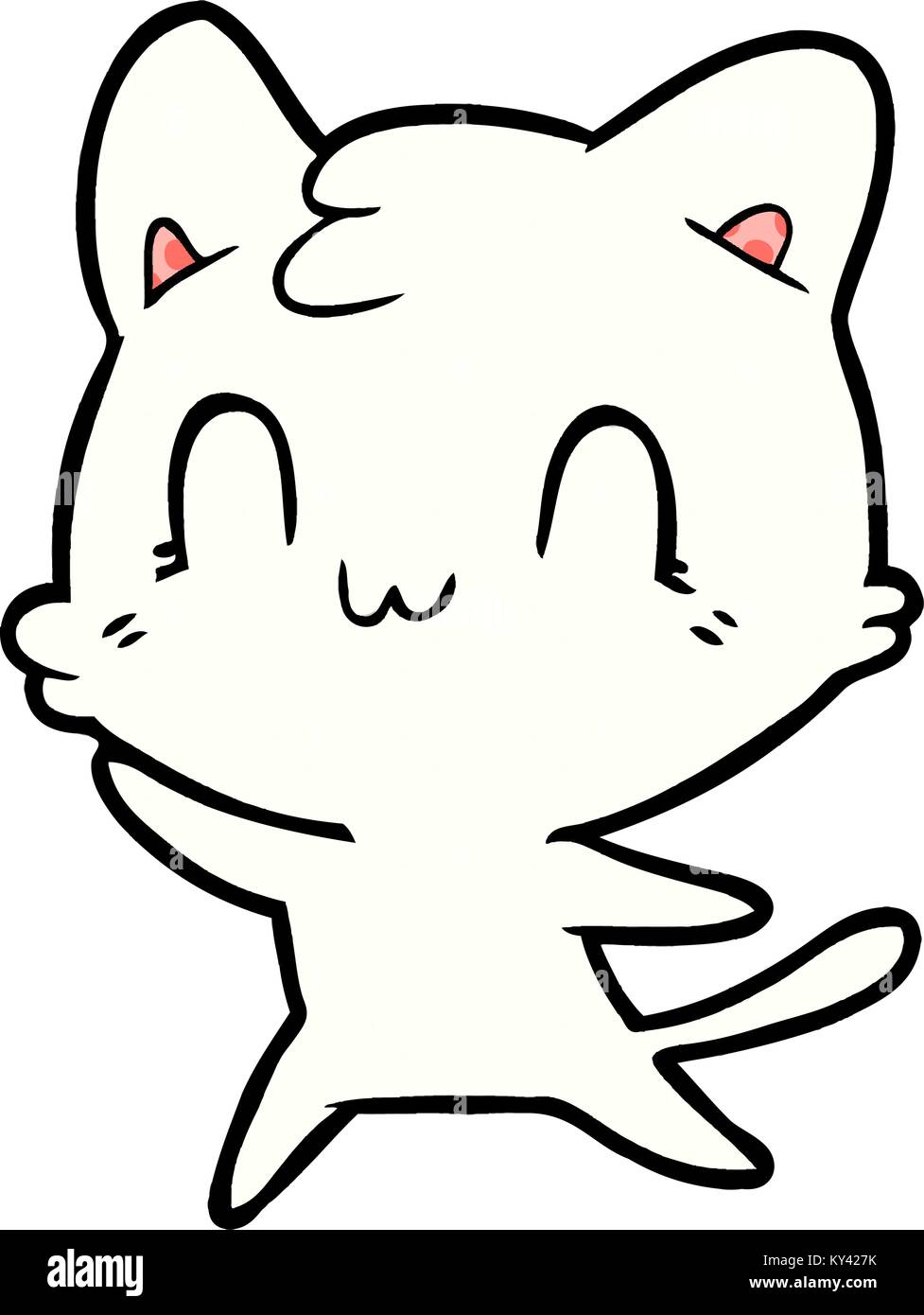 cartoon happy cat Stock Vector Image & Art - Alamy