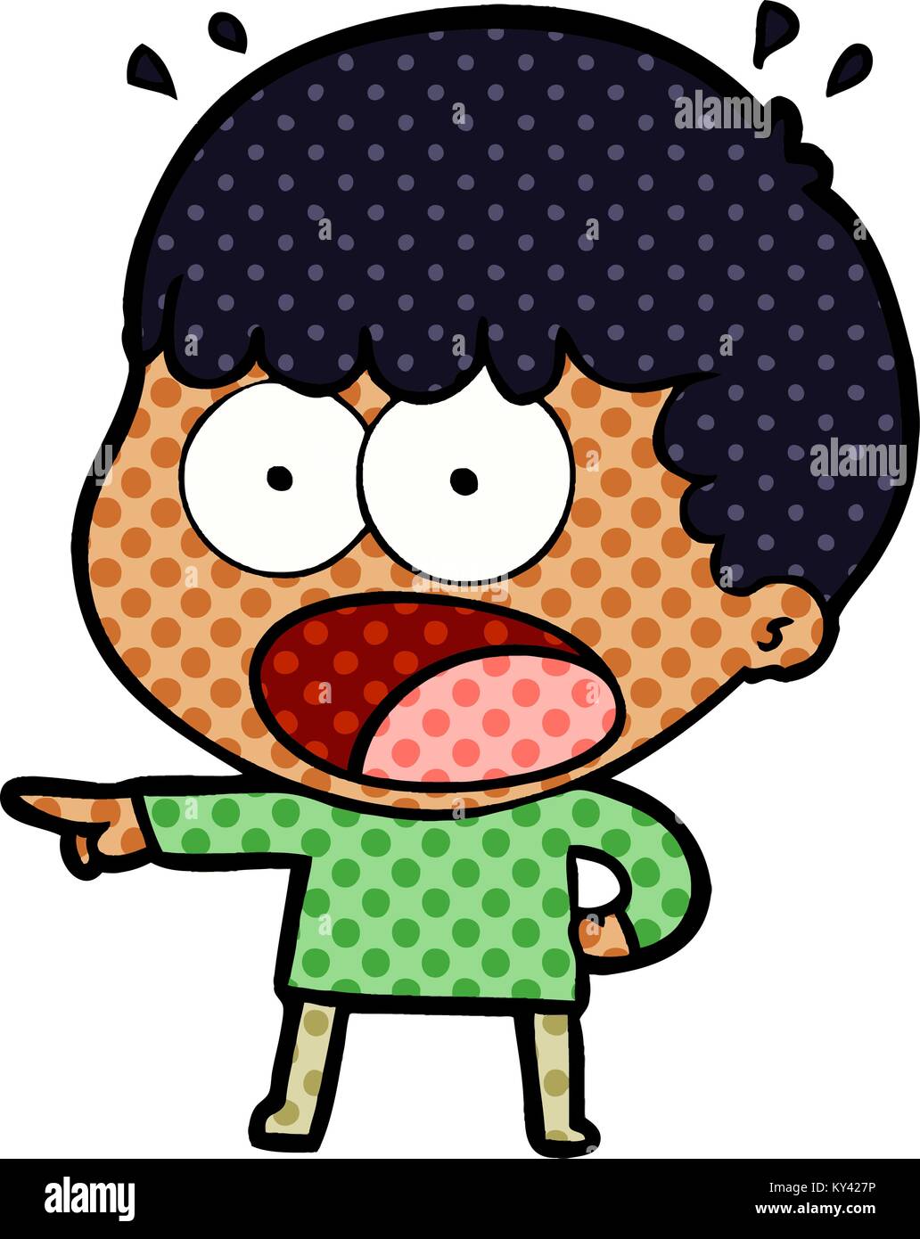 cartoon shocked man pointing Stock Vector Image & Art - Alamy