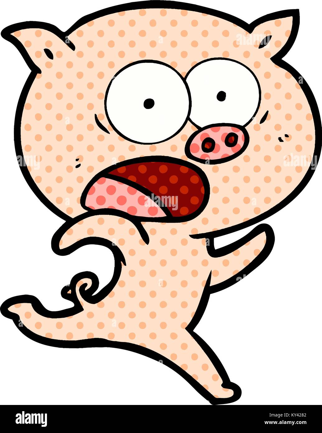cartoon pig running Stock Vector Image & Art - Alamy