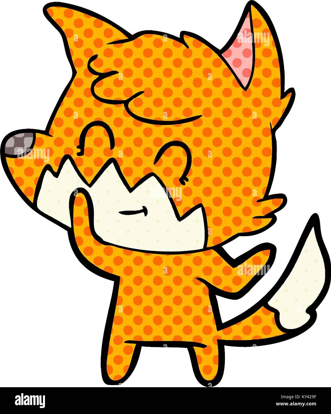 cartoon friendly fox Stock Vector Image & Art - Alamy