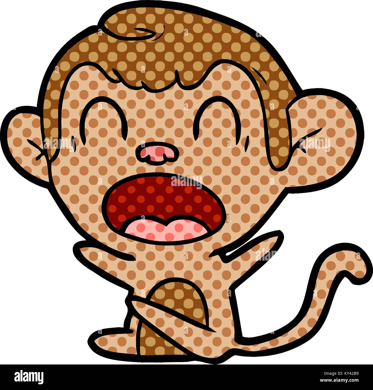 shouting cartoon monkey Stock Vector Image & Art - Alamy