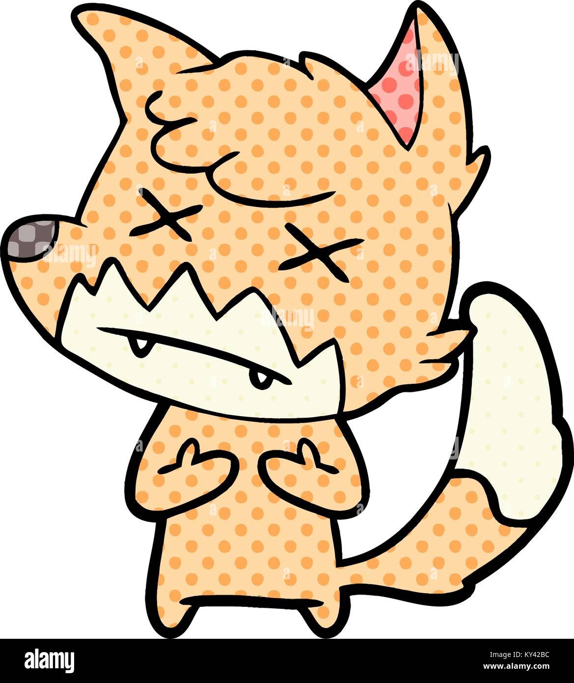 cartoon cross eyed fox Stock Vector Image & Art - Alamy