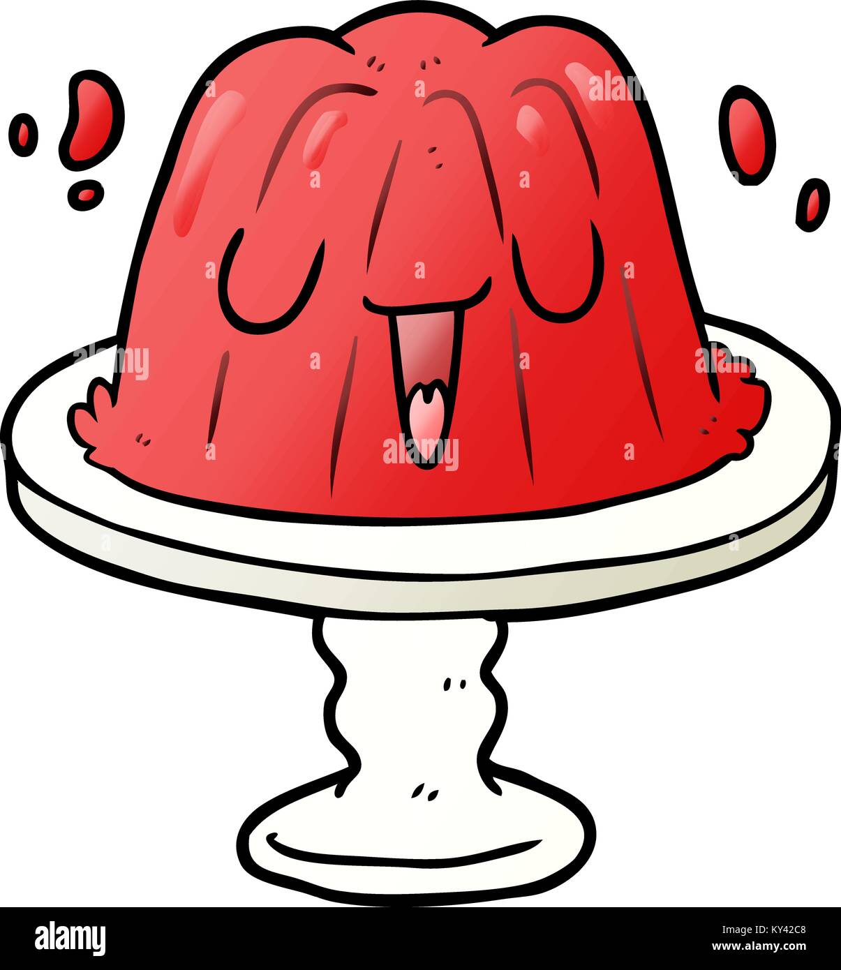 cartoon jelly on plate wobbling Stock Vector Image & Art - Alamy