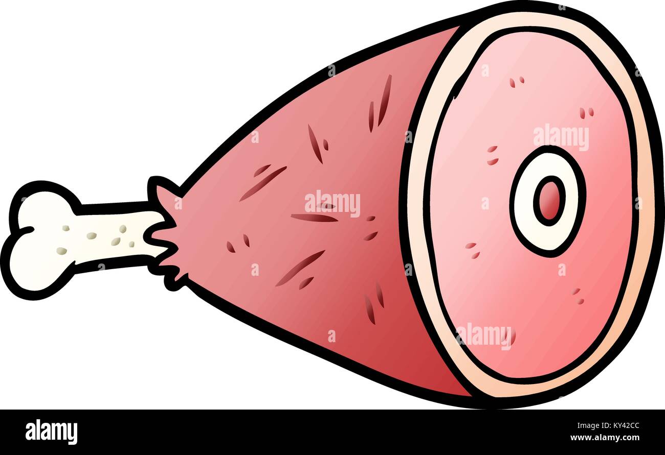 cooked cartoon leg of meat Stock Vector Image & Art - Alamy