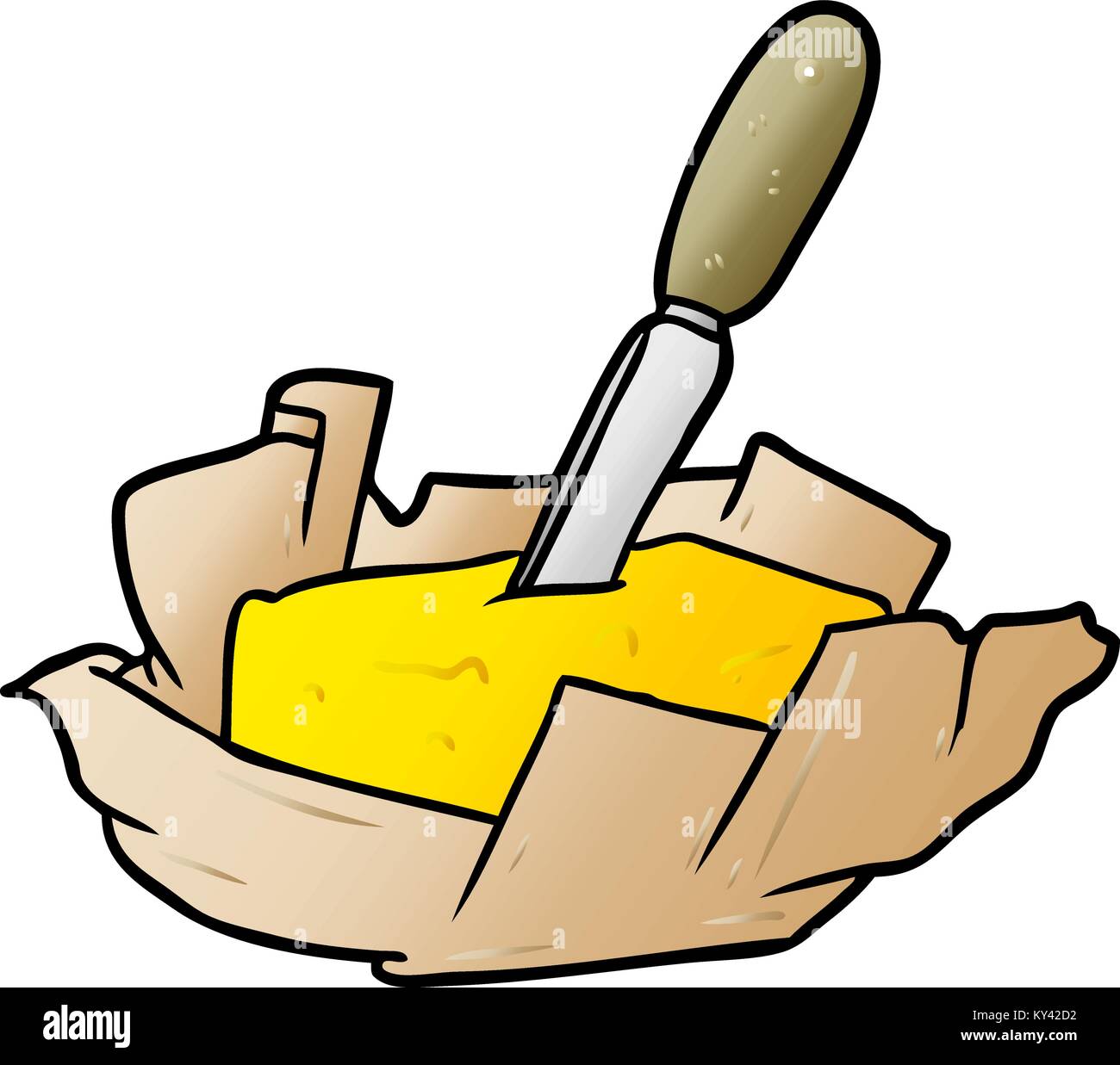 Freehand Drawn Cartoon Butter High Resolution Stock Photography and ...