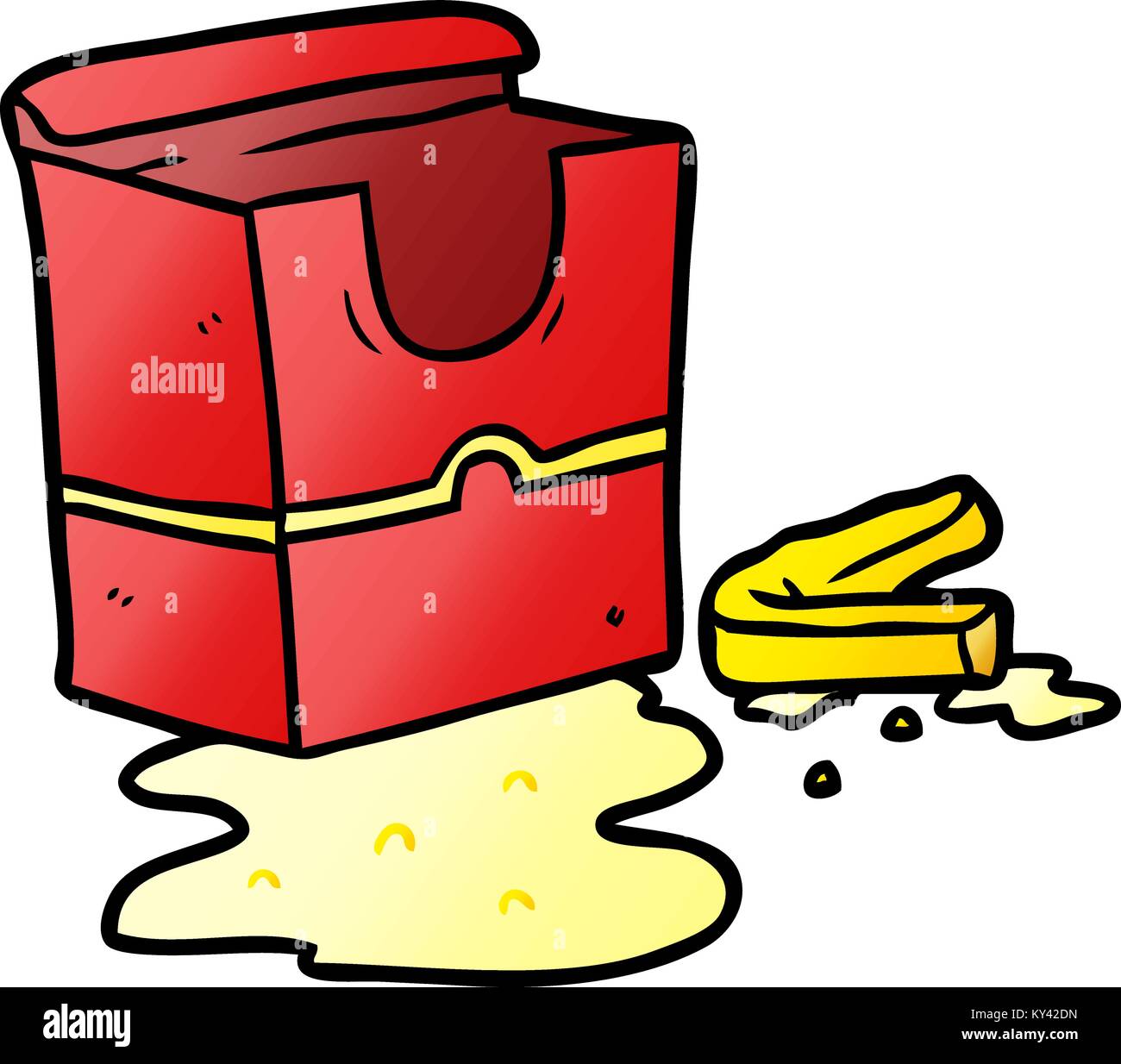 cartoon empty box of fries Stock Vector Image & Art - Alamy