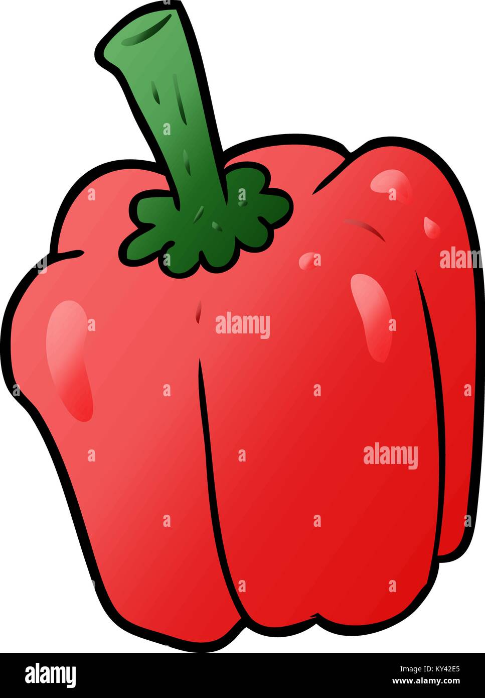 cartoon fresh organic pepper Stock Vector Image & Art - Alamy