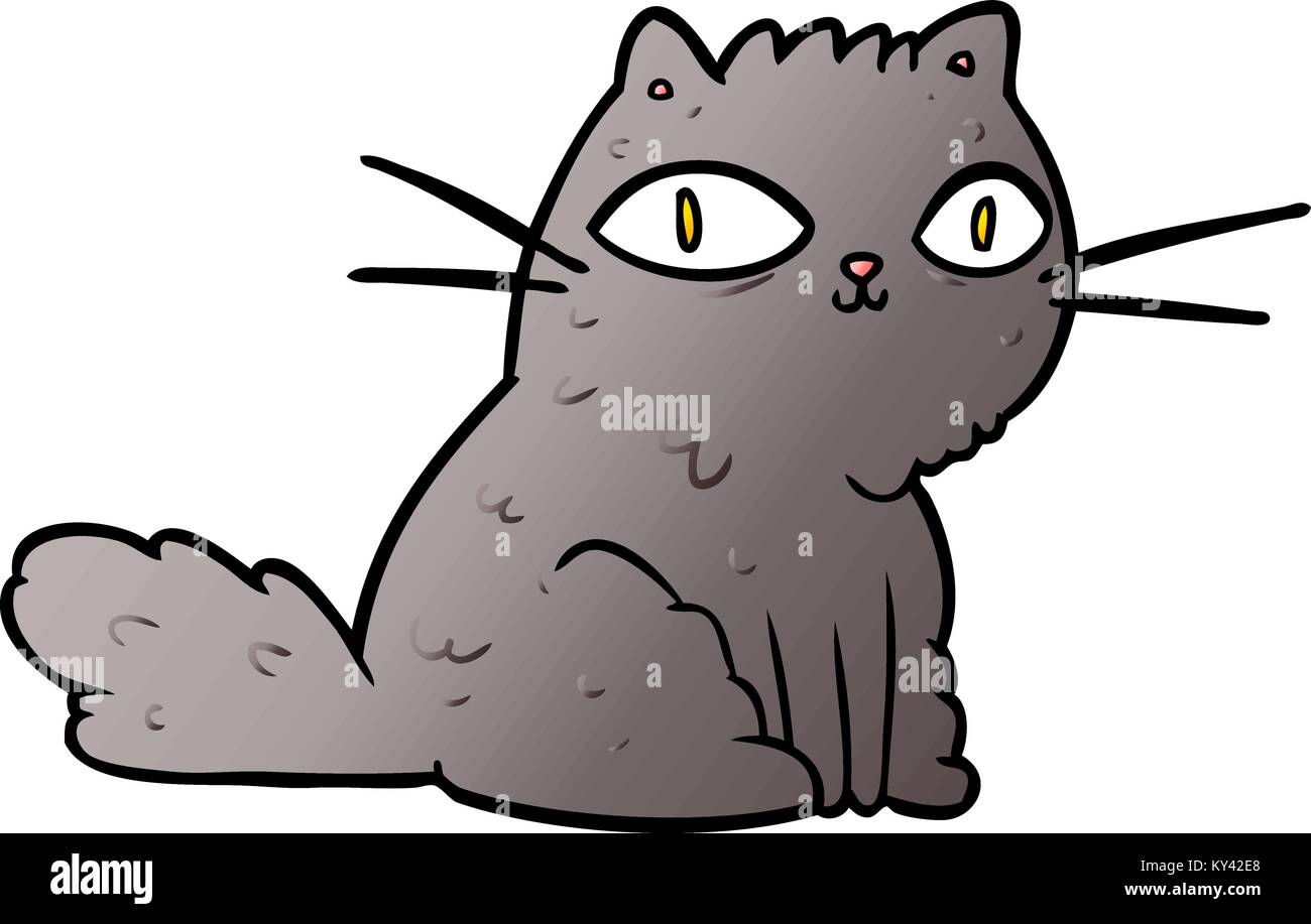 cartoon cat looking right at you Stock Vector Image & Art - Alamy