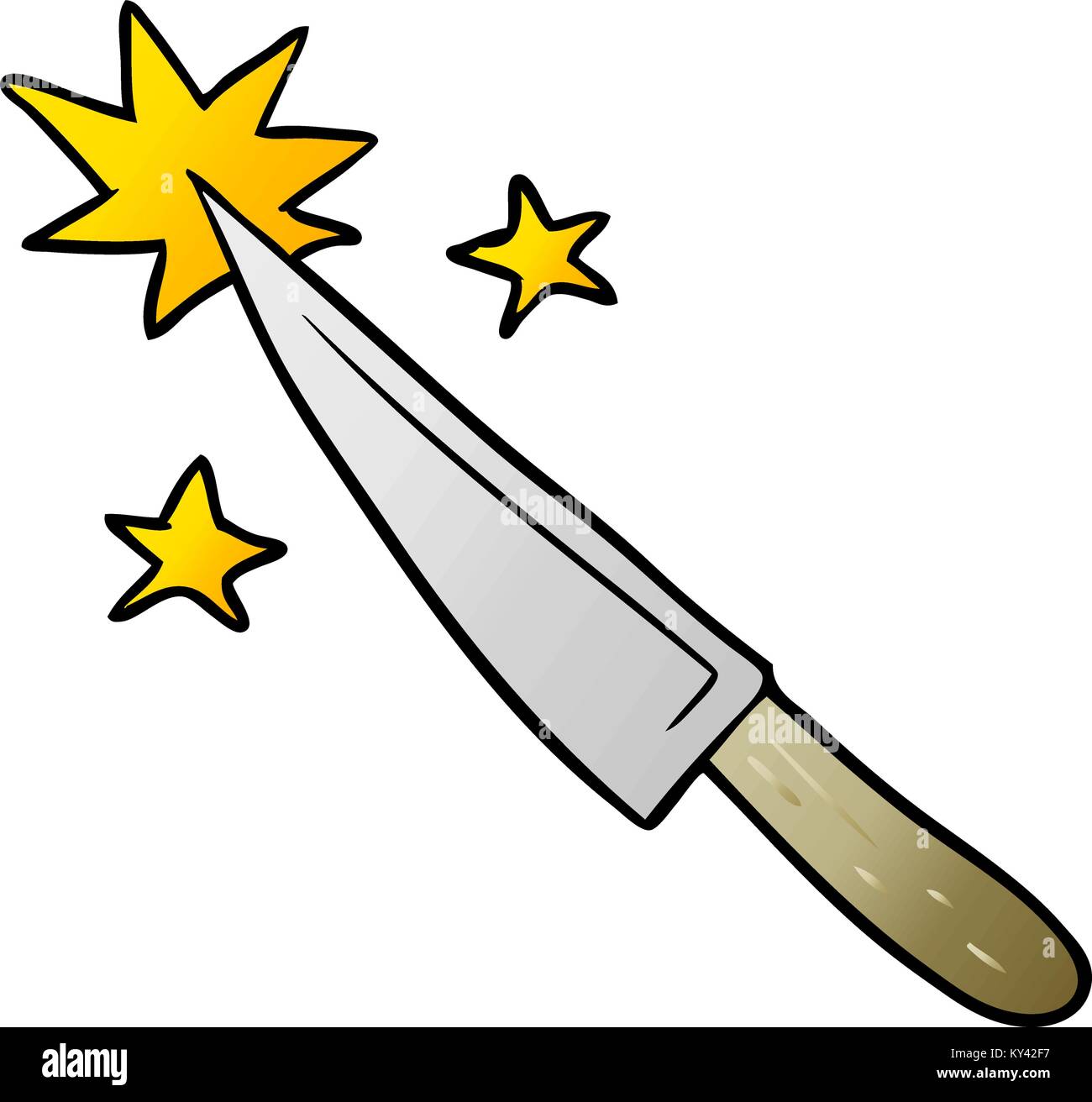 cartoon sharp kitchen knife Stock Vector Image & Art - Alamy